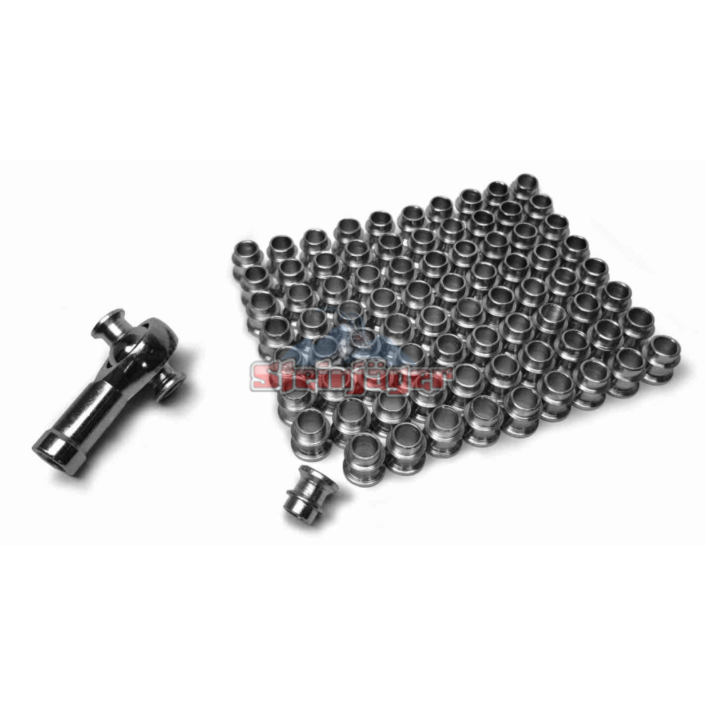 For 12mm Rod Ends Straight Style Yields 10mm Bore Plated Steel 80 Pack